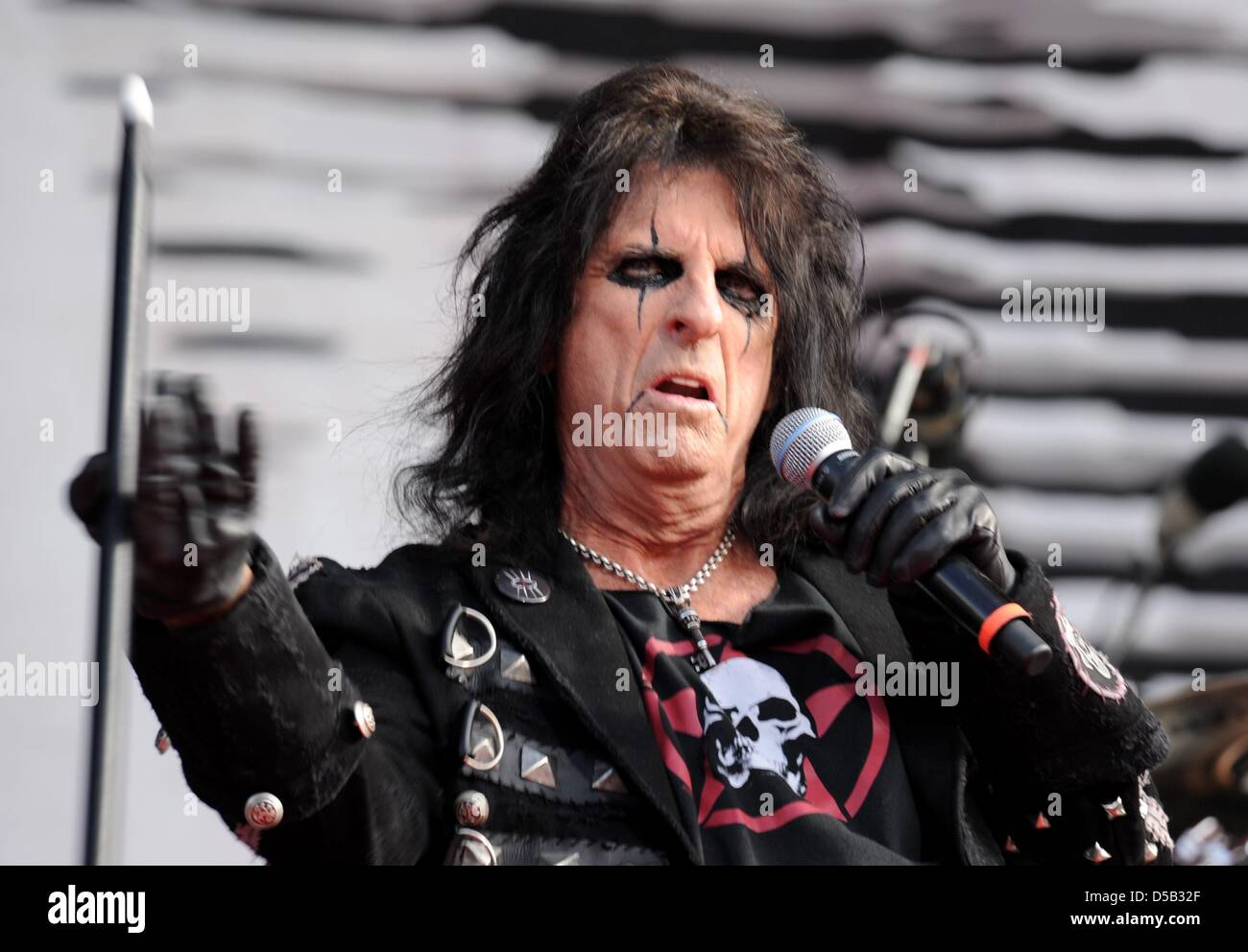 The American singer Alice Cooper performs at the open air festival in ...