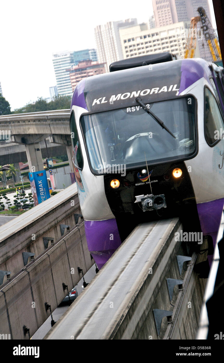 KL Monorail Kuala Lumpur Malaysia Asia Stock Photo - Alamy