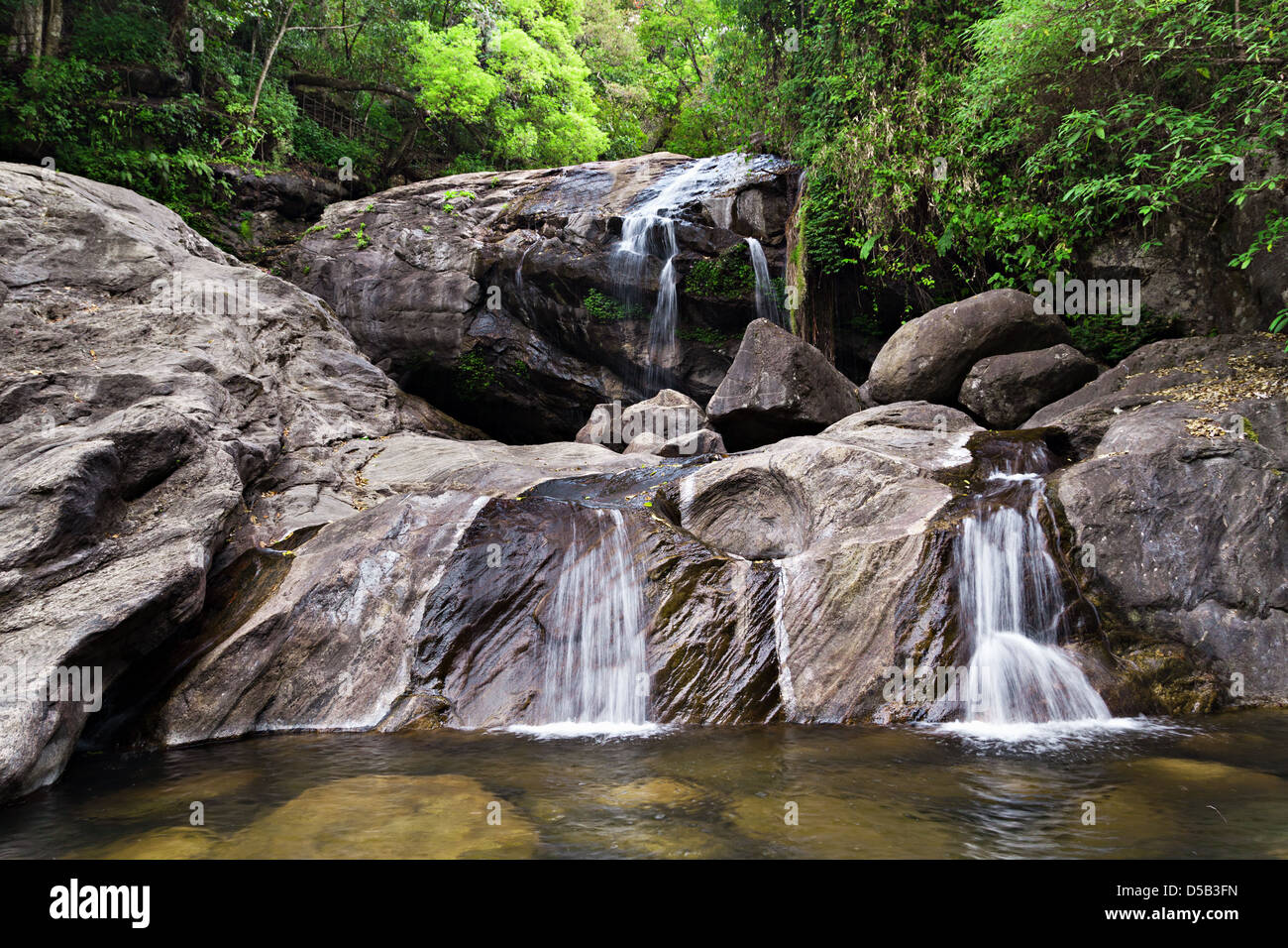Lukkam waterfalls in the jungle, India Stock Photo - Alamy