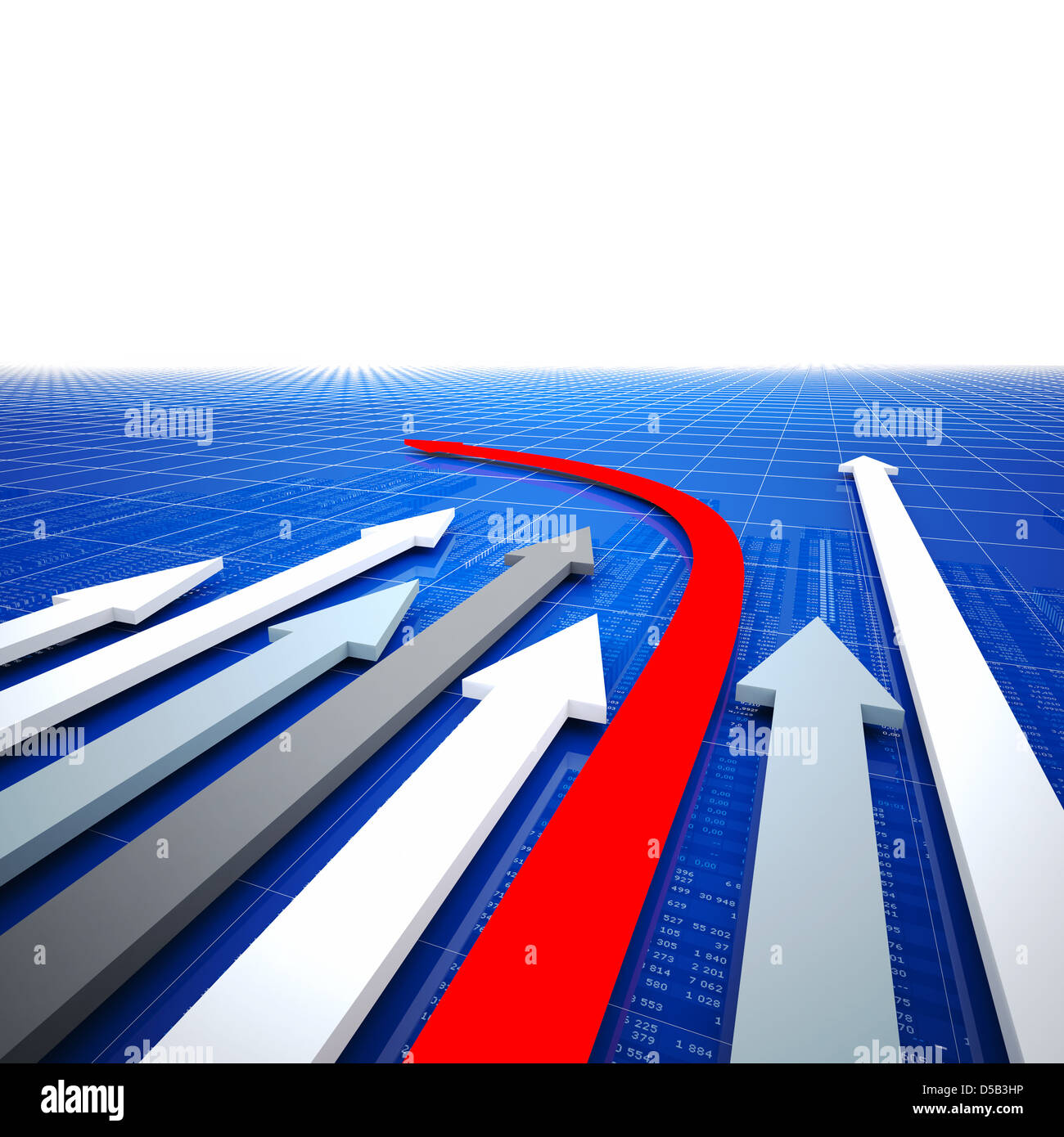 3d image of arrows and financial chart Stock Photo - Alamy