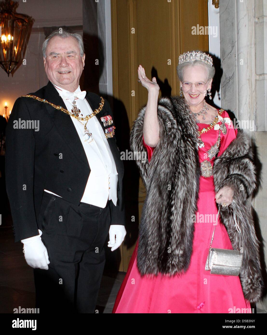 Queen margrethe of denmark with her husband hi-res stock photography ...