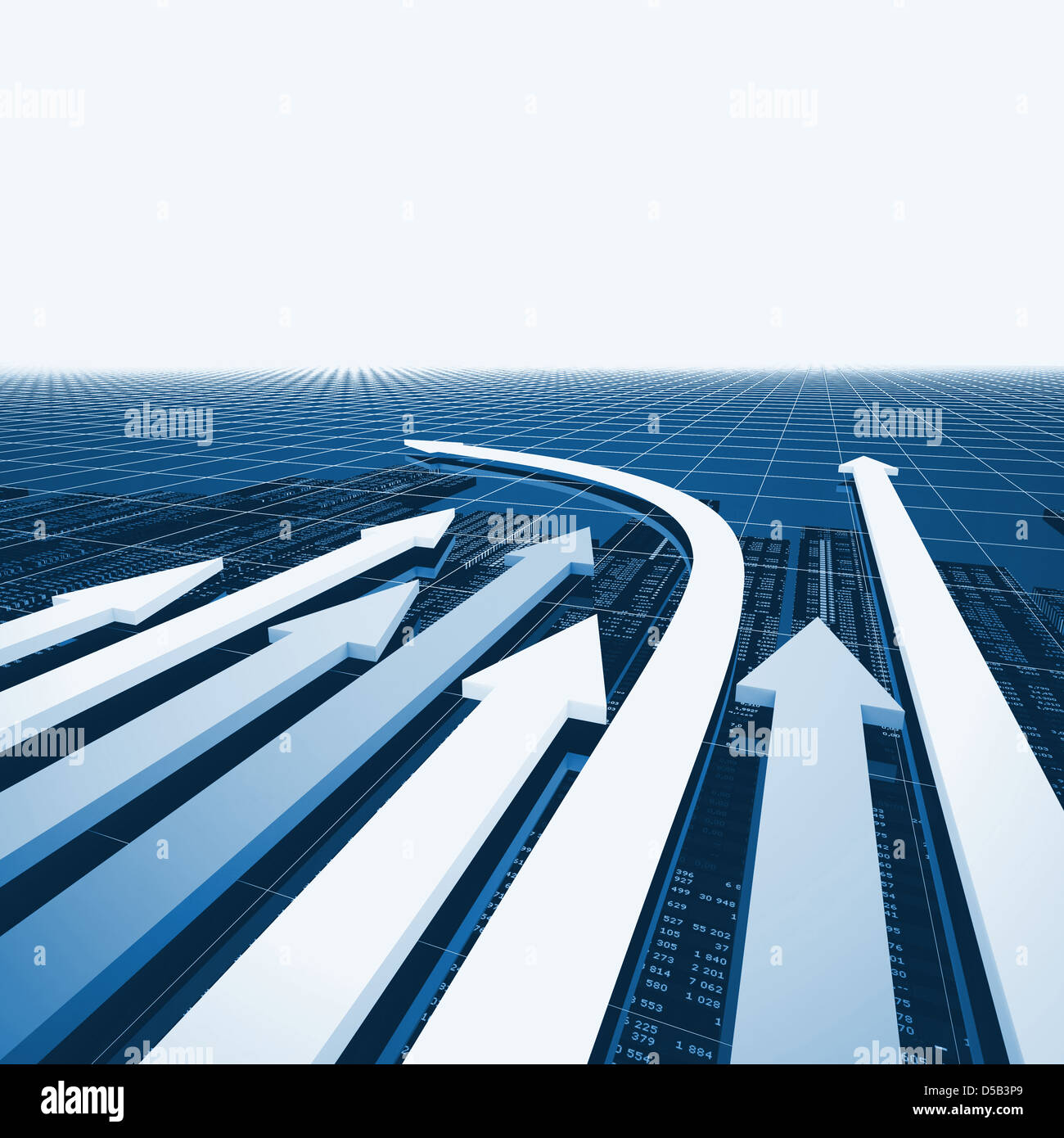 3d image of arrows and financial chart Stock Photo - Alamy