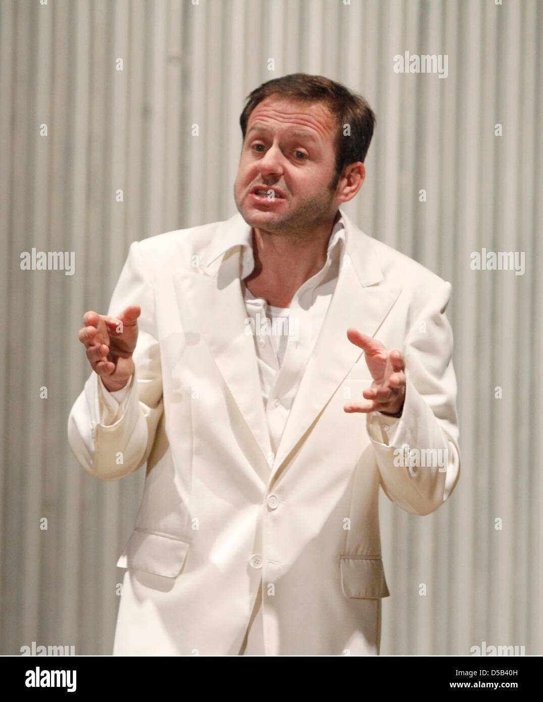 Actor Samuel Finzi performs as Sir Henry during a dress rehearsal of ...