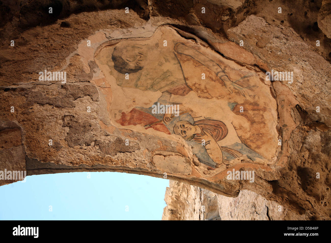 (dpa file) - The picture shows mural art in the antique Zeus temple at ...