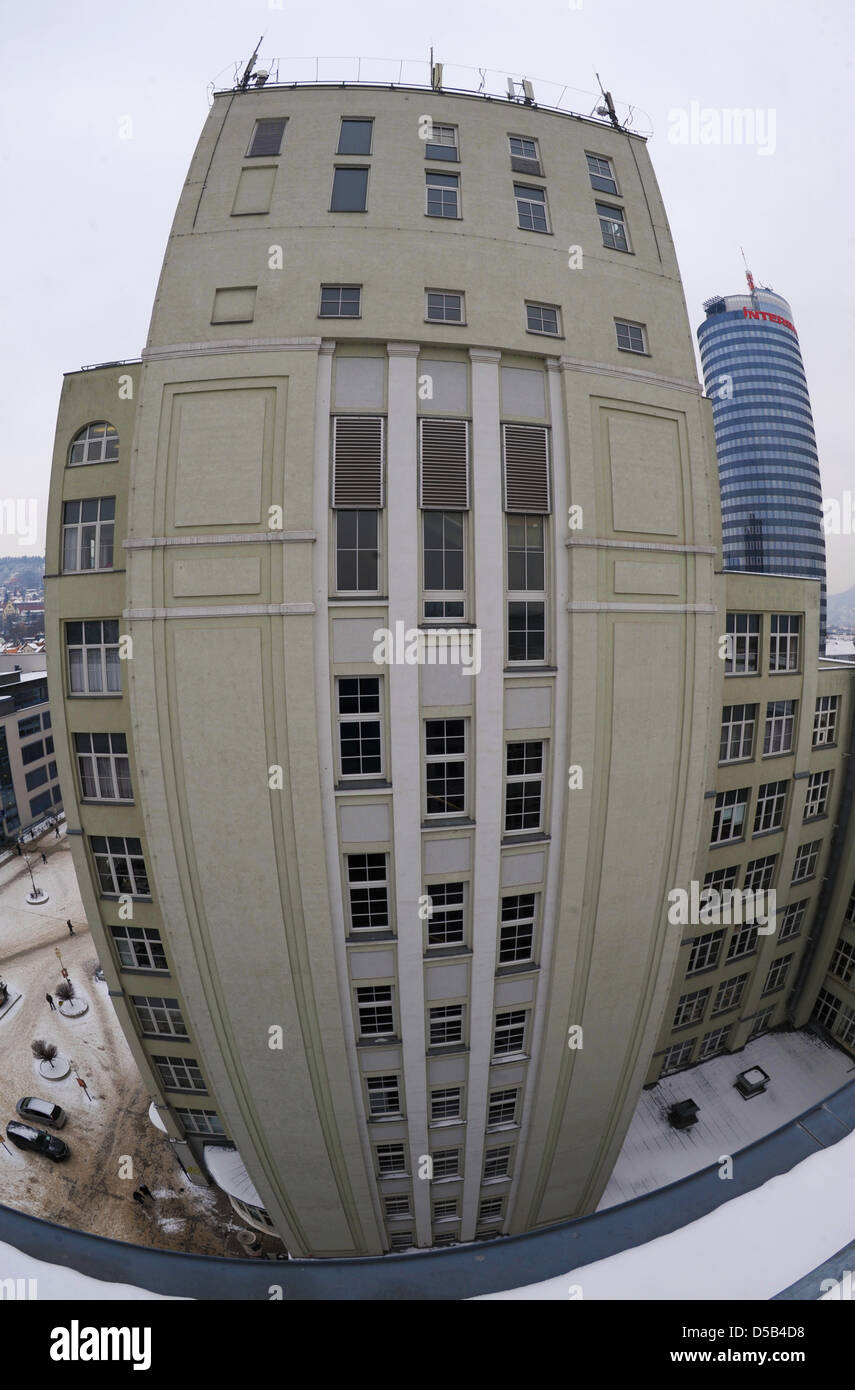 Germany's oldest high rise on Ernst-Abbe square in Jena, Germany, 06 ...