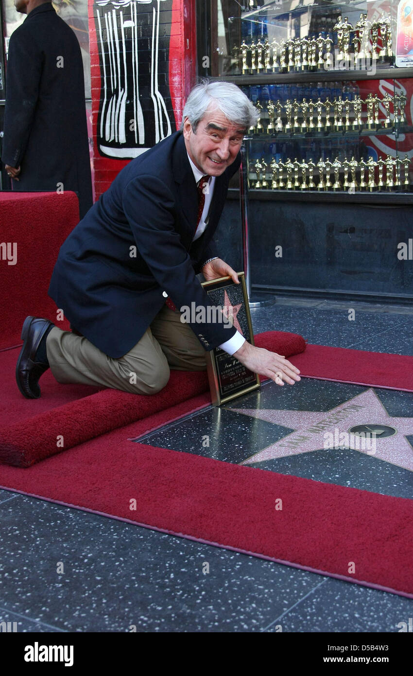 US-Actor Sam Waterston poses during the ceremony for his new star on ...