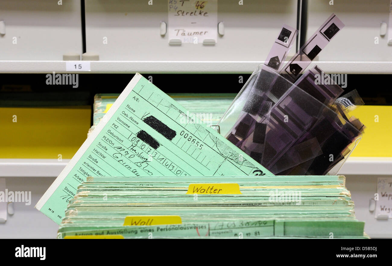Micro films taken by the former East German State Security Police ...