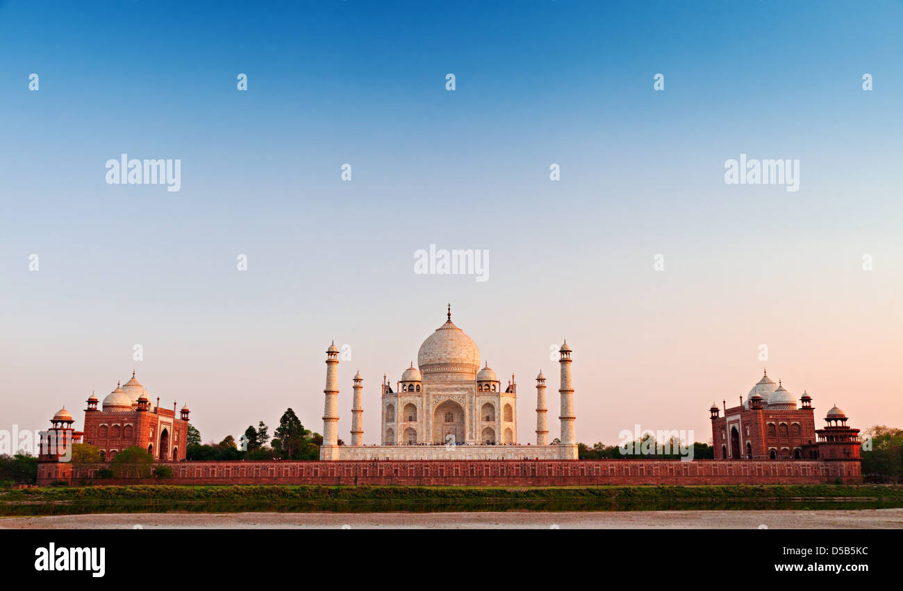 Taj Mahal at the sunset, Agra, India Stock Photo - Alamy