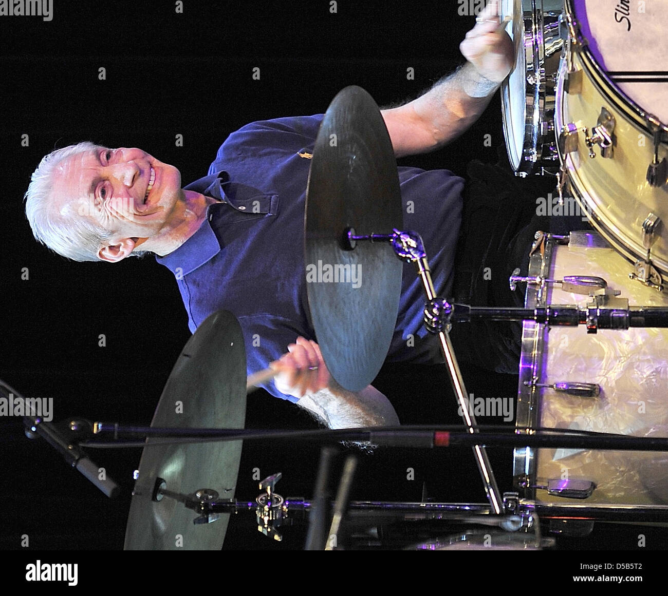 Charlie Watts, drummer of the Rolling Stones, performs with the band ...