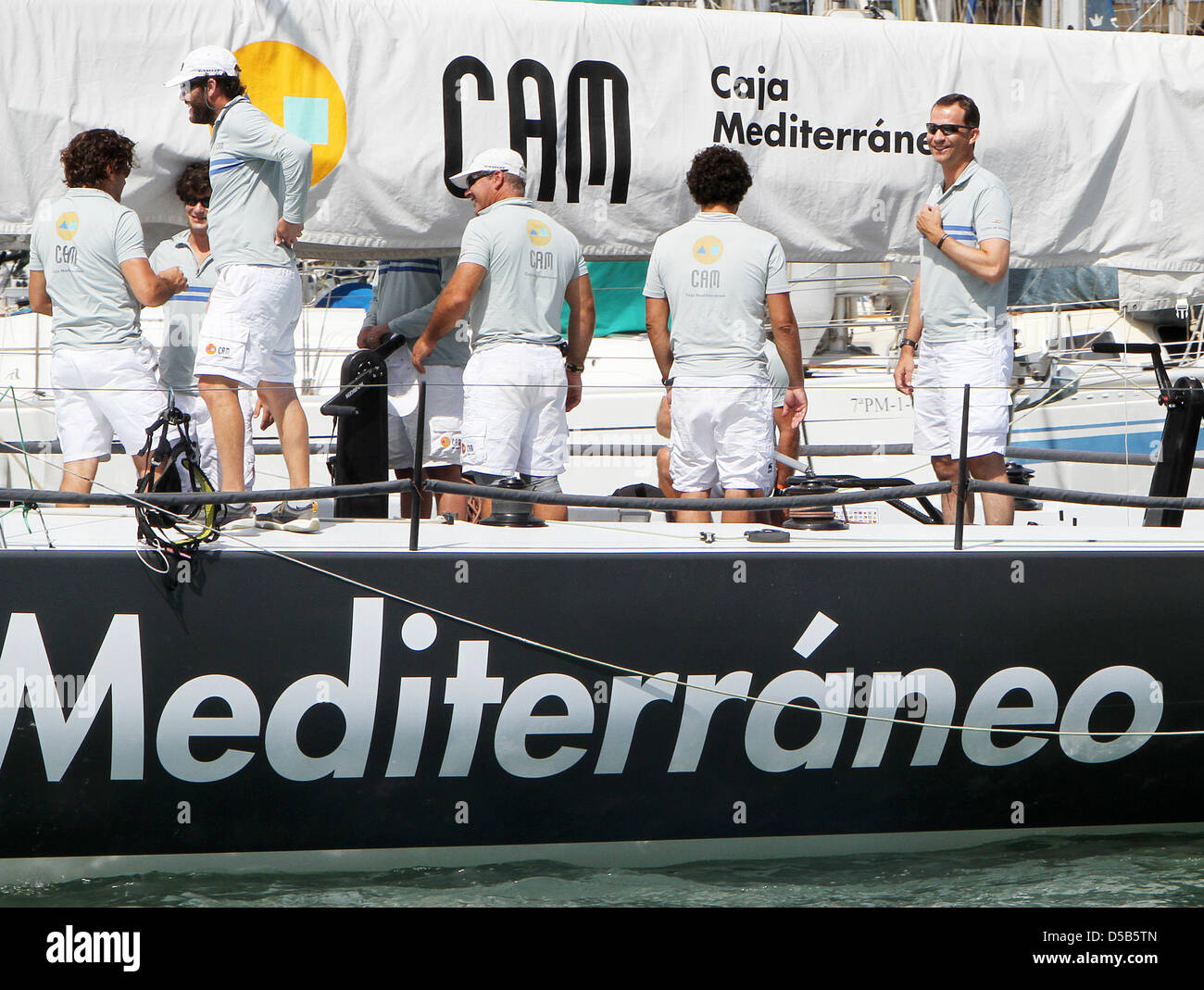 Spanish Crown Prince Felipe (R) attends the fourth day of the 29th ...
