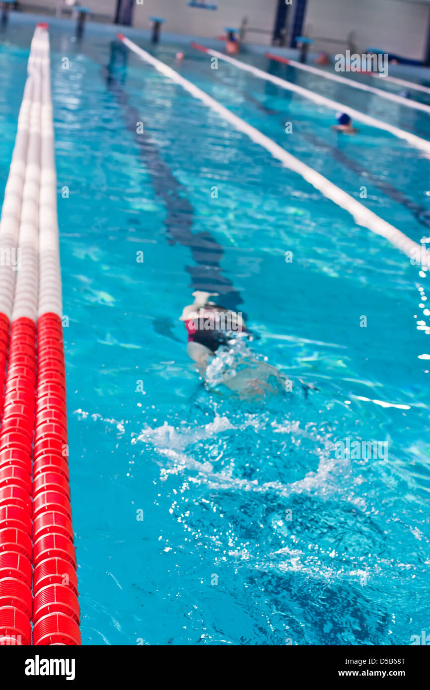 Swimmer athlete swims underwater in the pool Stock Photo - Alamy
