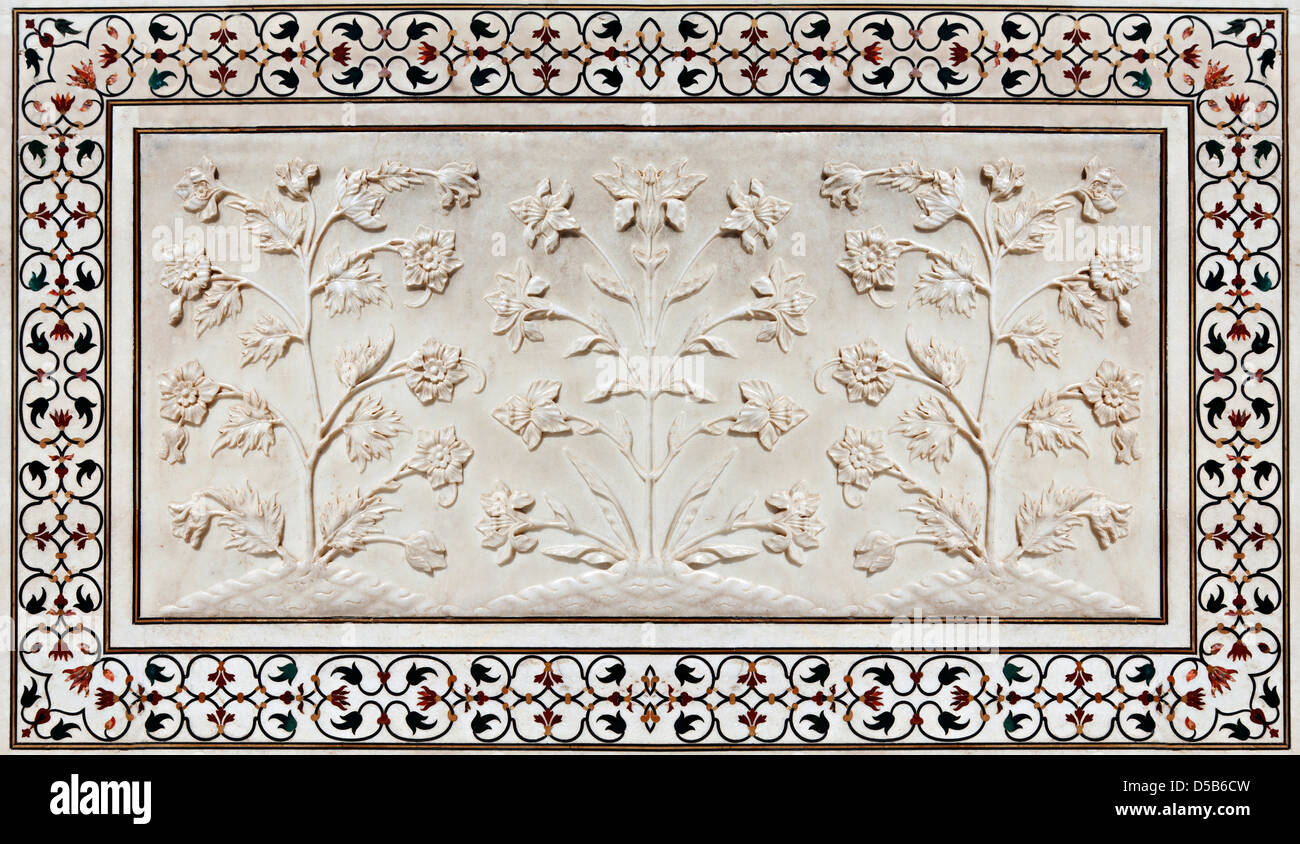 Mughal flower border hi-res stock photography and images - Alamy