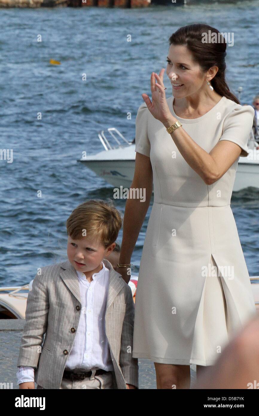Danish Princess Mary and her son Prince Christian attend the ...
