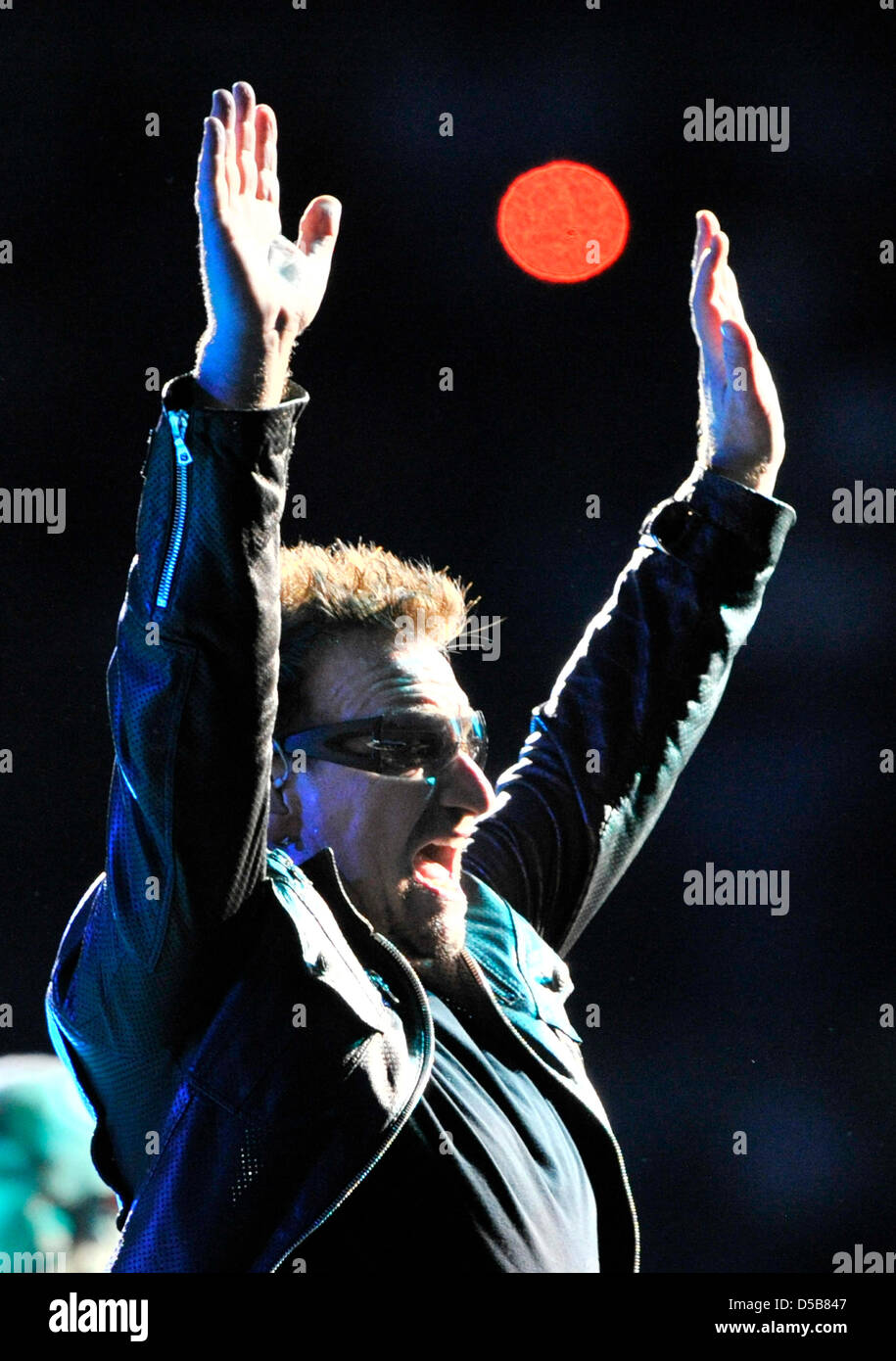 The Irish band U2 gives a concert in the Commerzbank Arena in Frankfurt ...