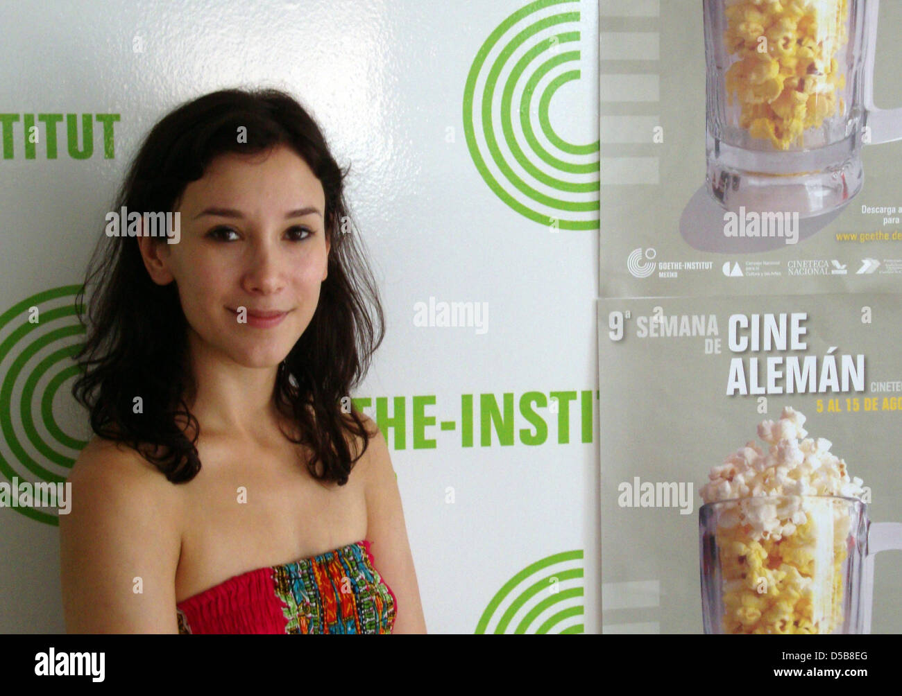 The actress Subel Kekilli smiles in the Goethe Institute in Mexico City ...