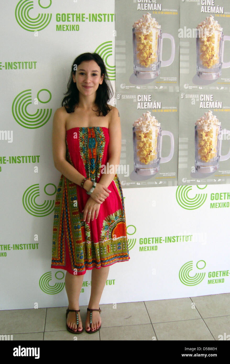 The actress Subel Kekilli smiles in the Goethe Institute in Mexico City ...