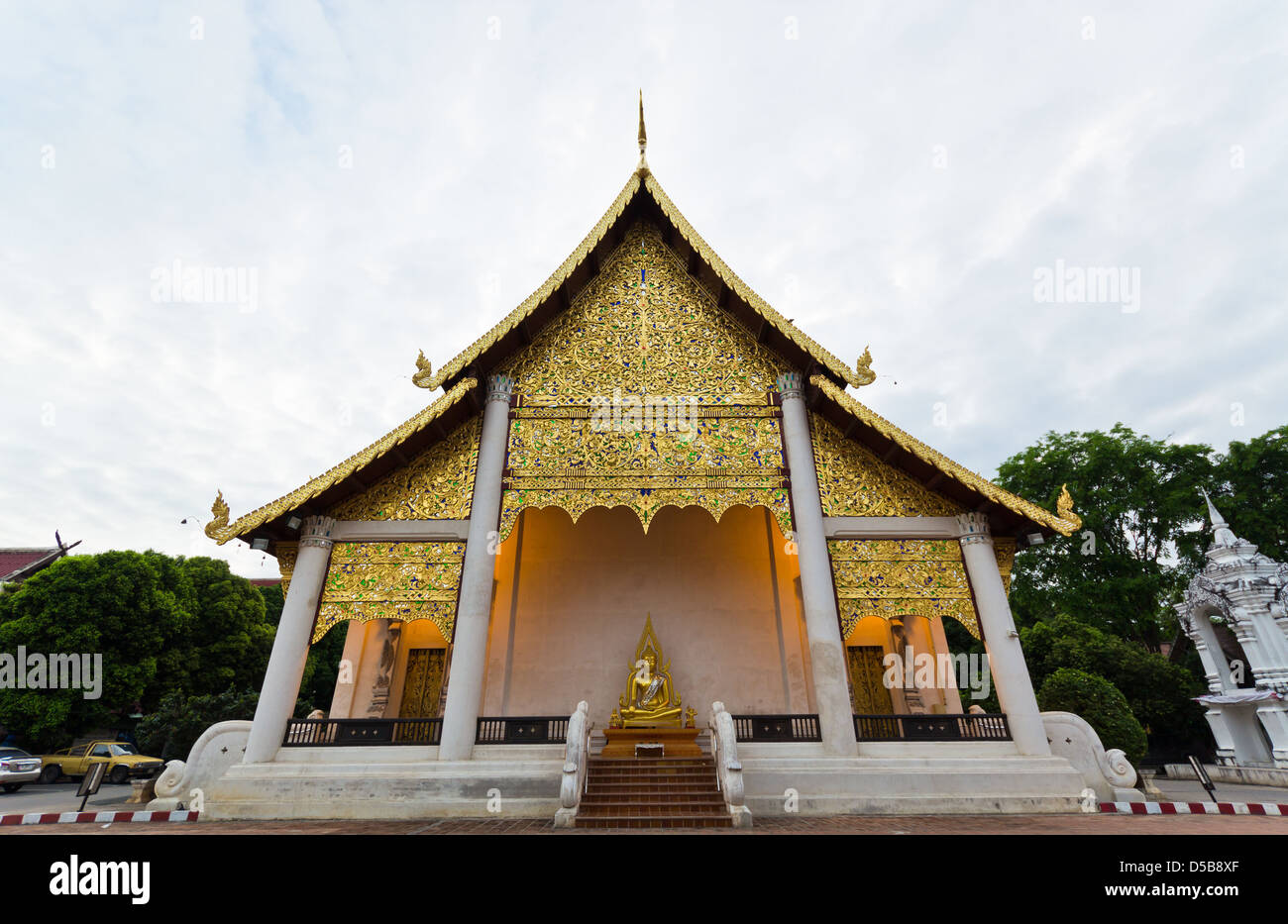 Backside of Wat Chedi Luang (Temple) with Buddha Image, Chiangmai ...