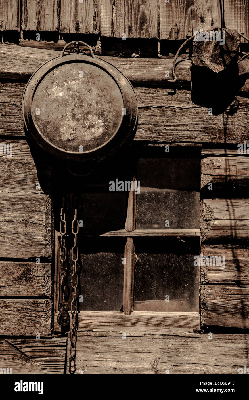 sepia picture of poor russian village Stock Photo - Alamy