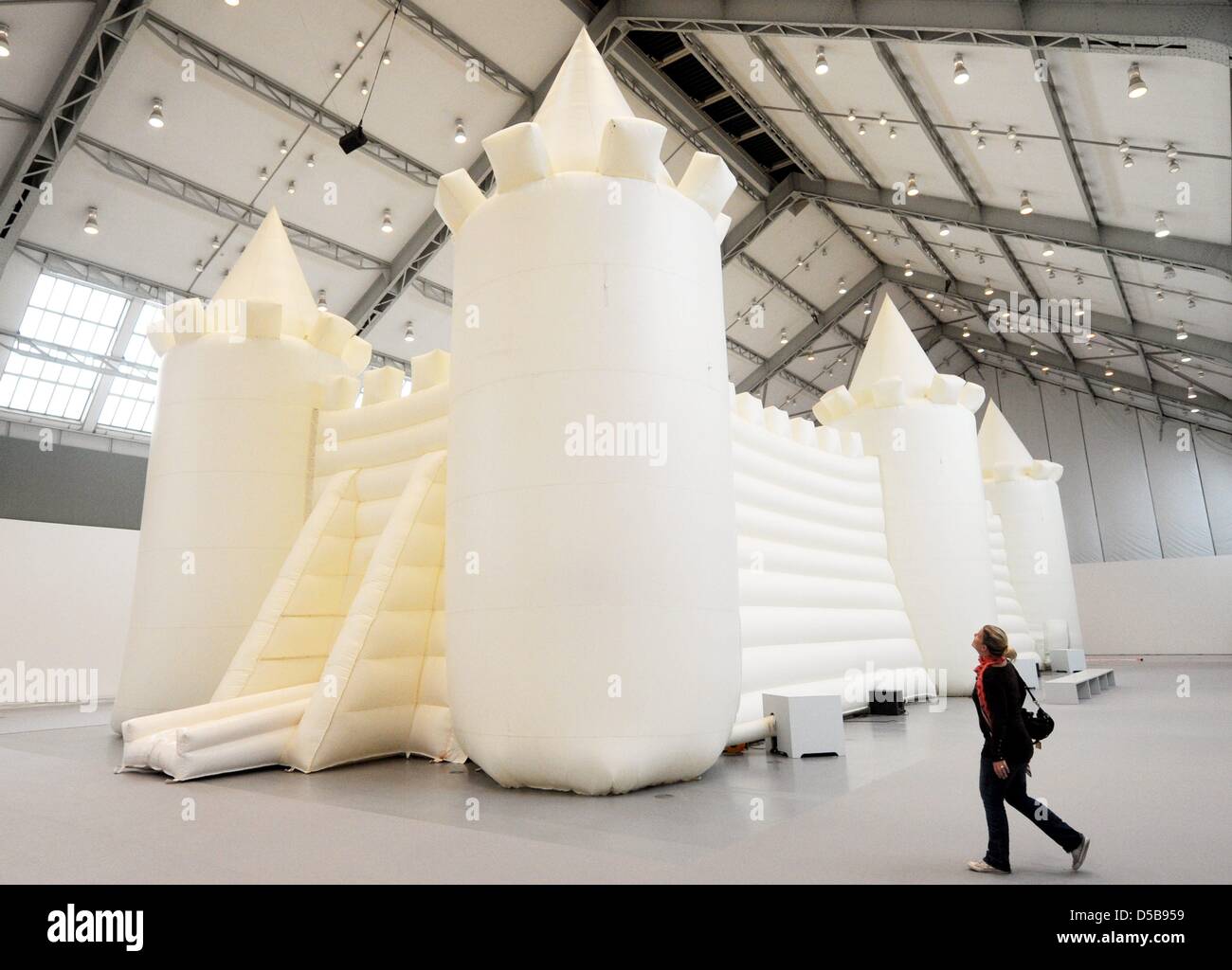The 30m long and 11m high installation 'WHITE BOUNCY CASTLE' is now ...