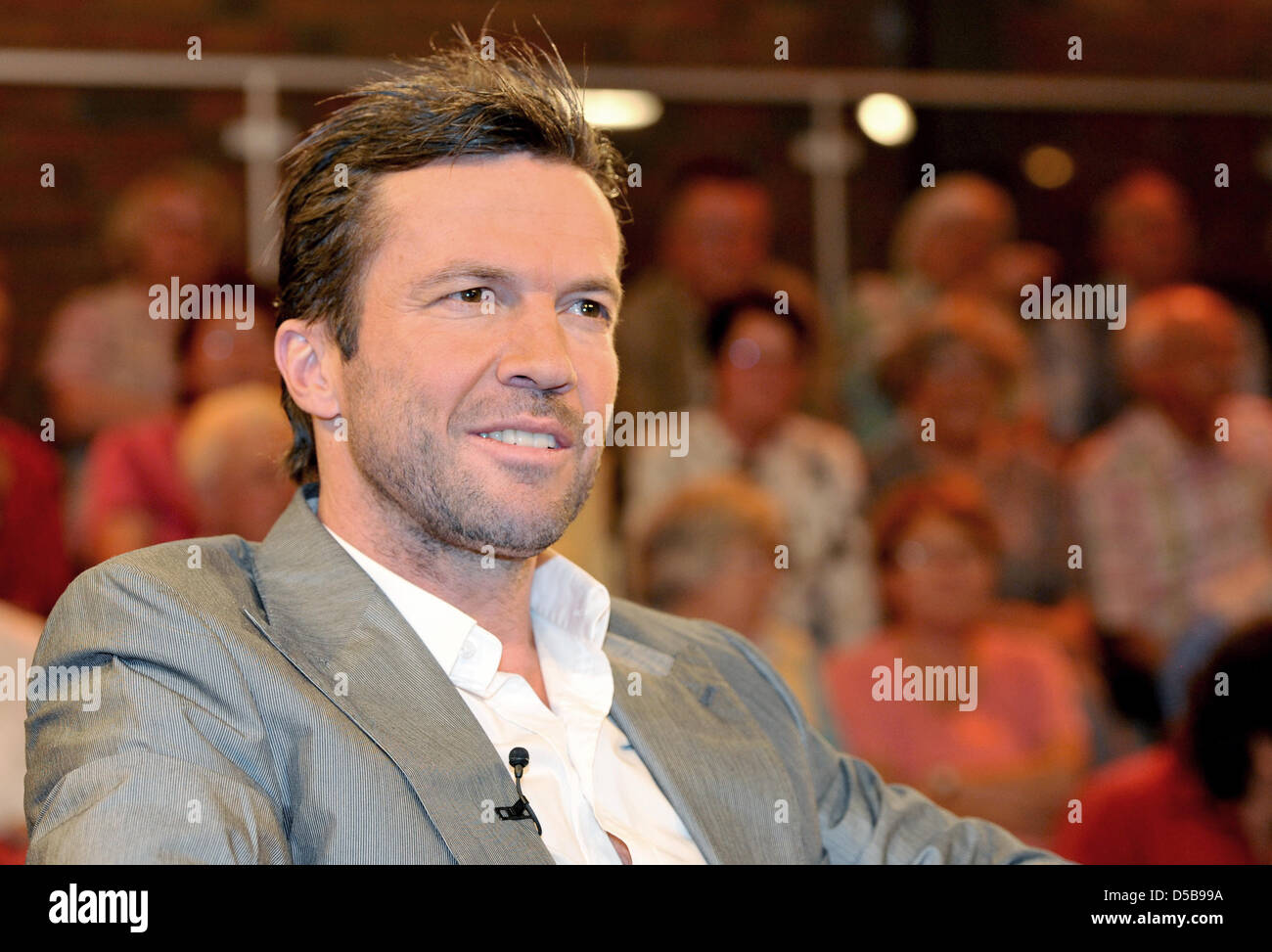 German soccer legend Lothar Matthaeus smiles during a TV chat show in ...