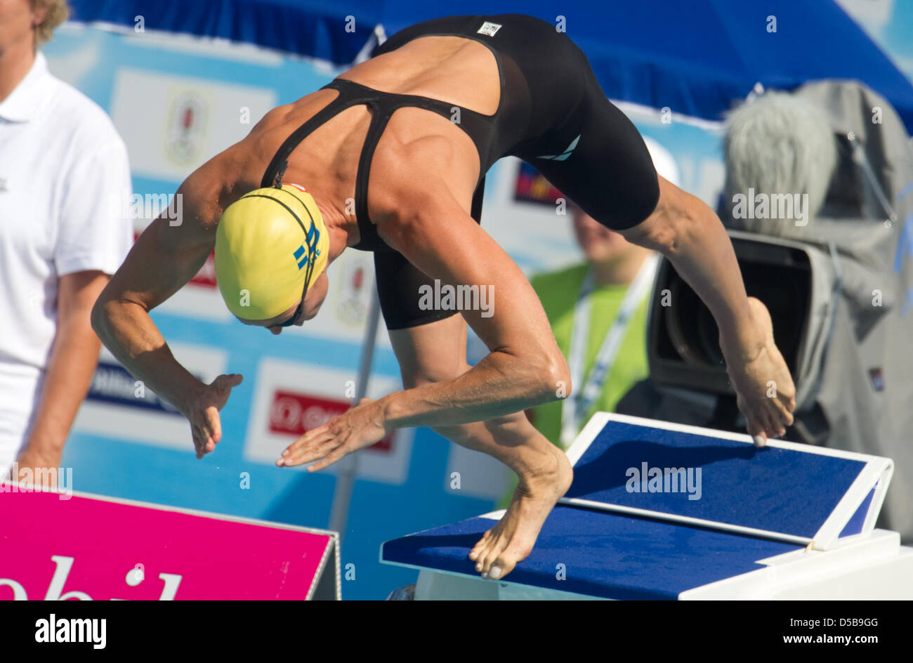 Sweden's Therese Alshammar competes in a 50m Breastroke prelim heat at ...