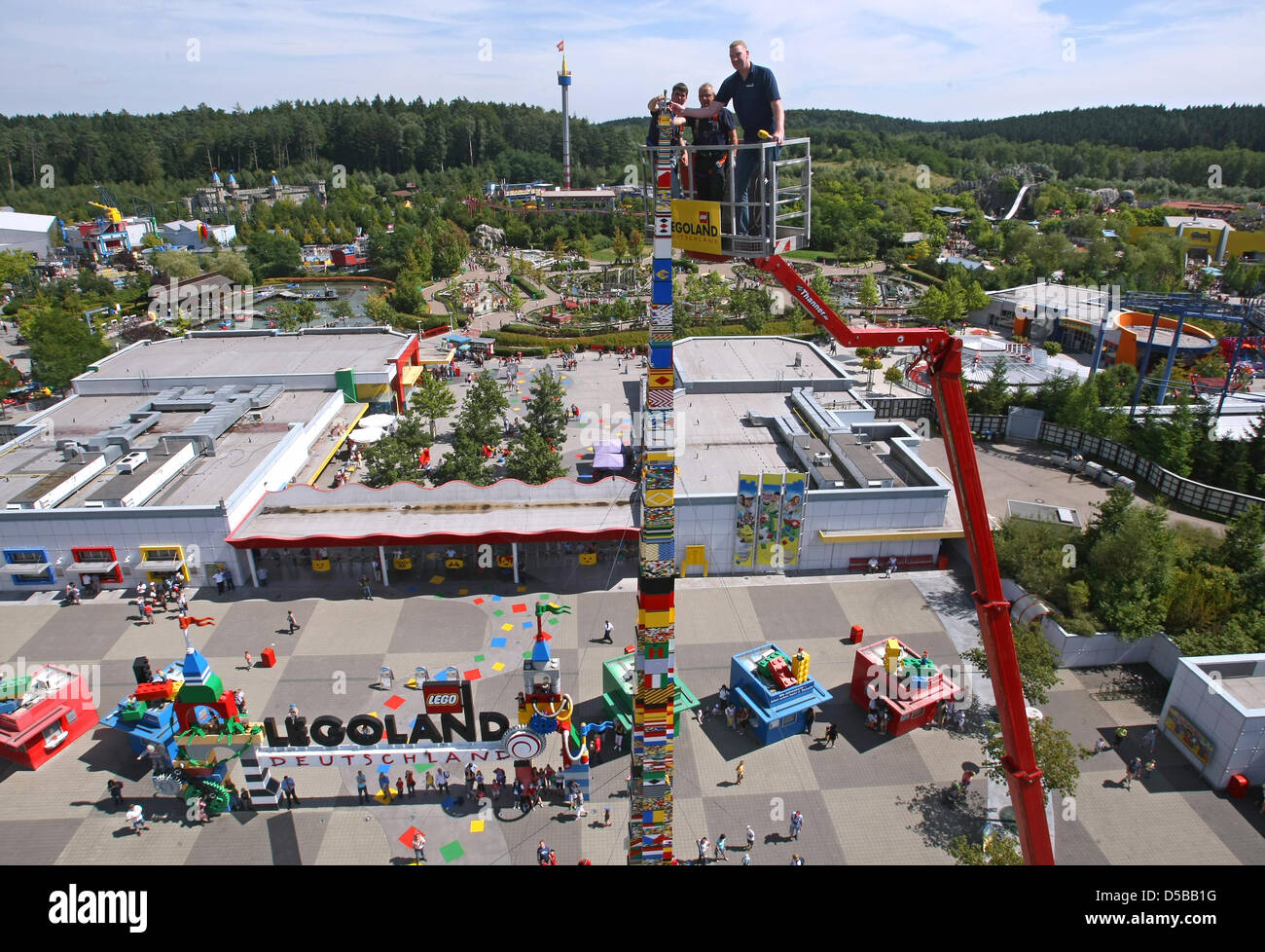 Germany's tallest man, Rolf Mayer (2.22 metres), accompanied by Lego ...