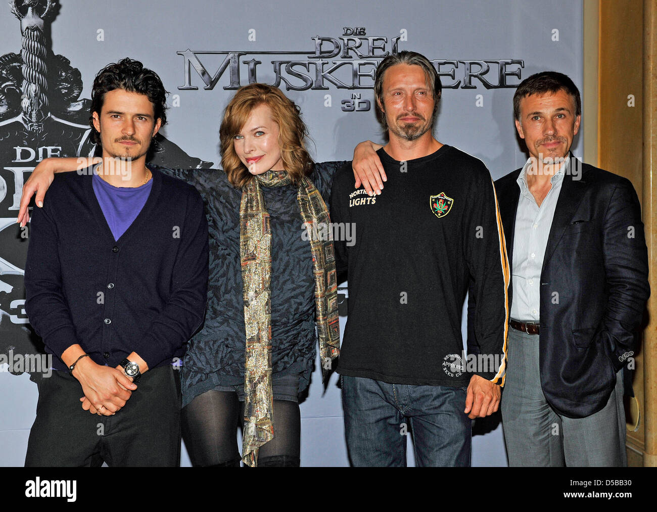 (L to R) Actors Orlando Bloom, Milla Jovovich, Mads Mikkelsen and ...