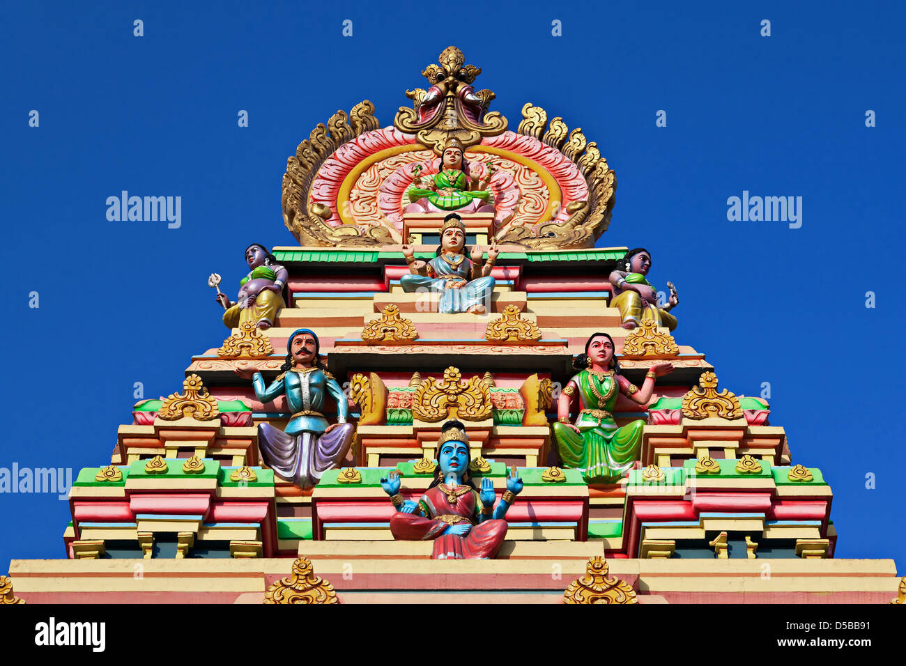 Facade of the hindu temple, south India Stock Photo - Alamy