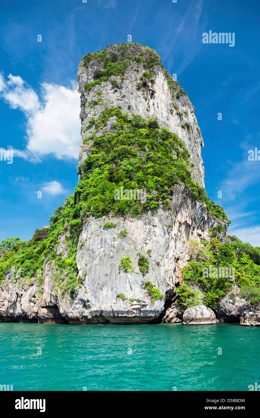Beauty limestone rock in the sea Stock Photo - Alamy