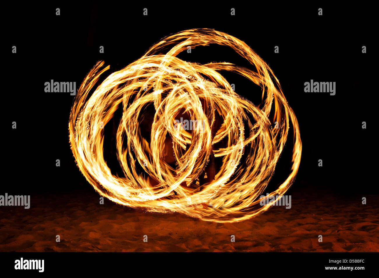 Fire show at the beach, Goa Stock Photo - Alamy