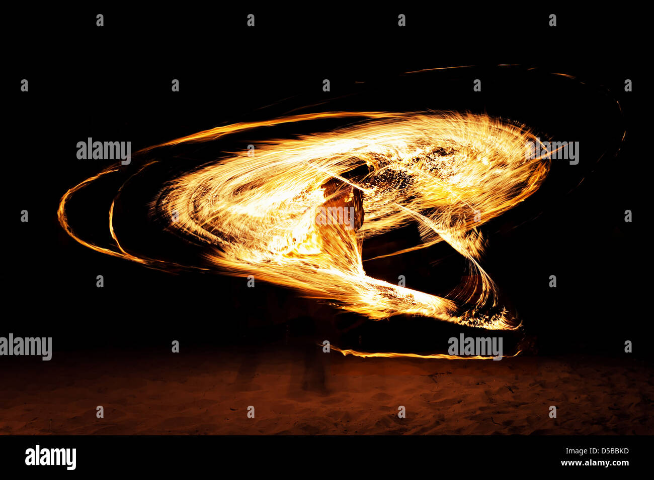 Fire show at the beach, Goa Stock Photo - Alamy