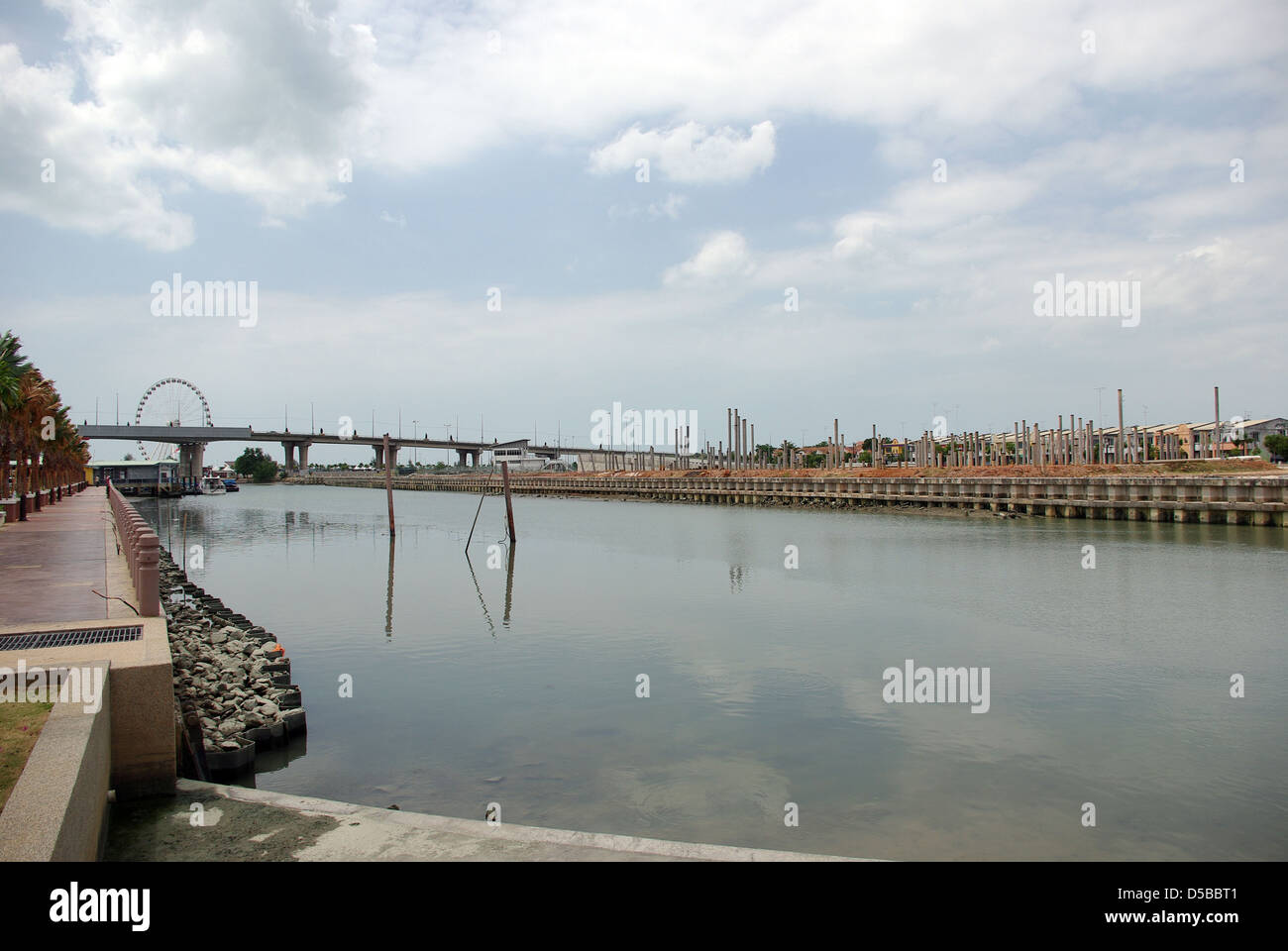 A Landscape view of Malacca / Melaca river, in the city of Malaysia ...