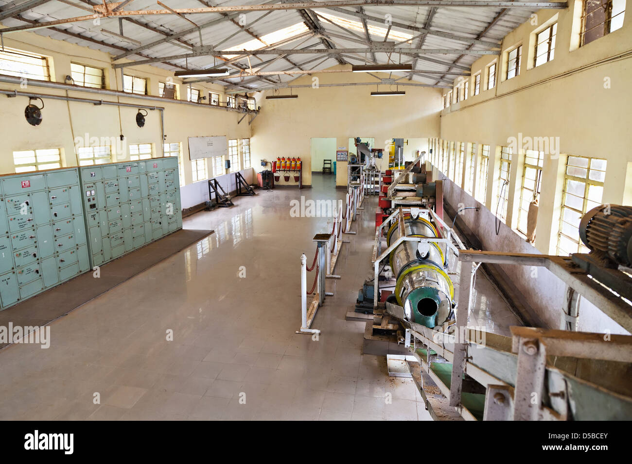 MUNNAR, INDIA - MARCH 16: Old tea factory on March, 16, 2012 in Munnar ...