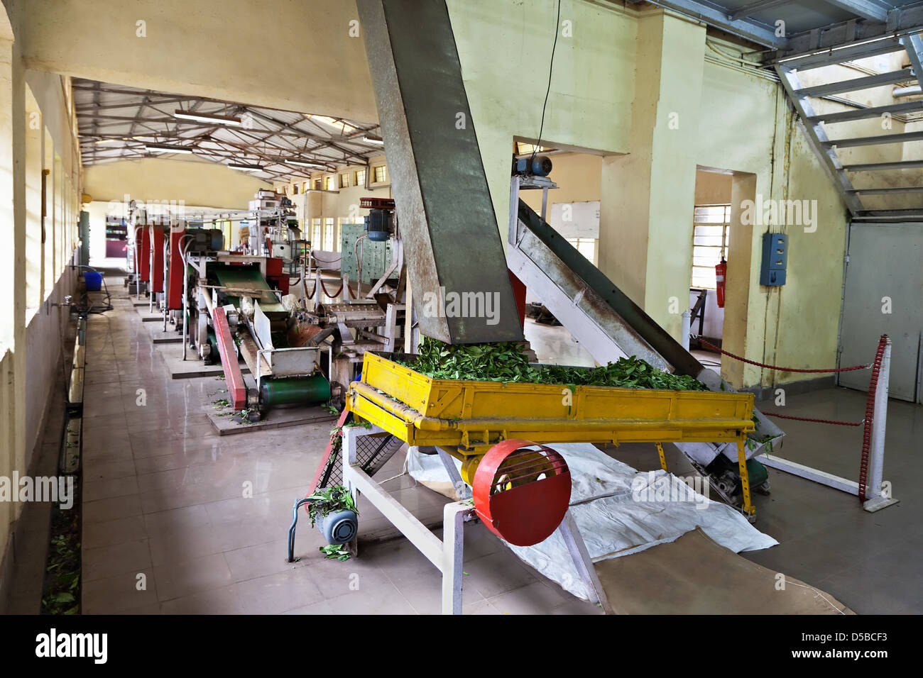 MUNNAR, INDIA - MARCH 16: Old tea factory on March, 16, 2012 in Munnar ...
