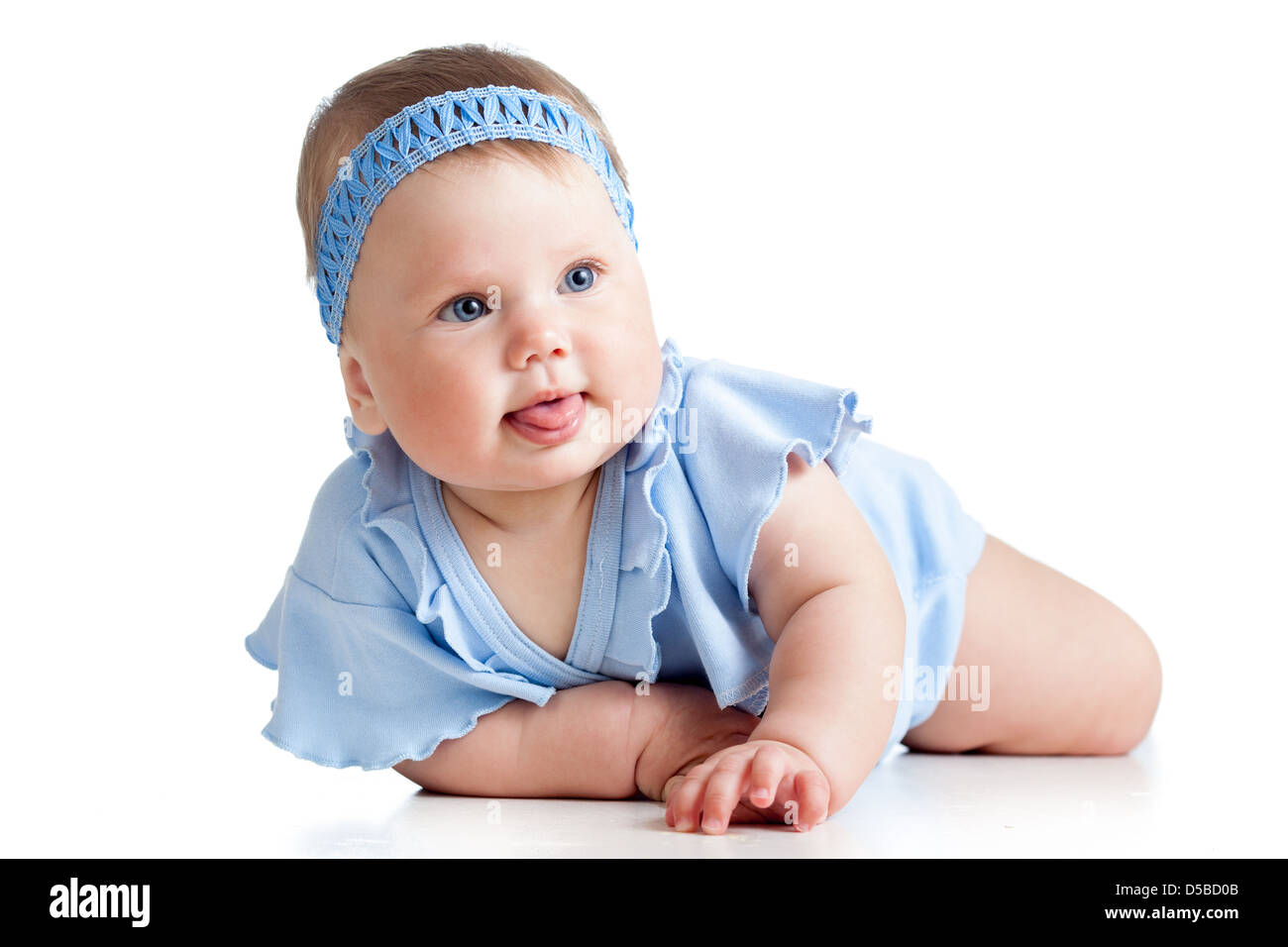 pretty baby girl isolated on white background Stock Photo - Alamy