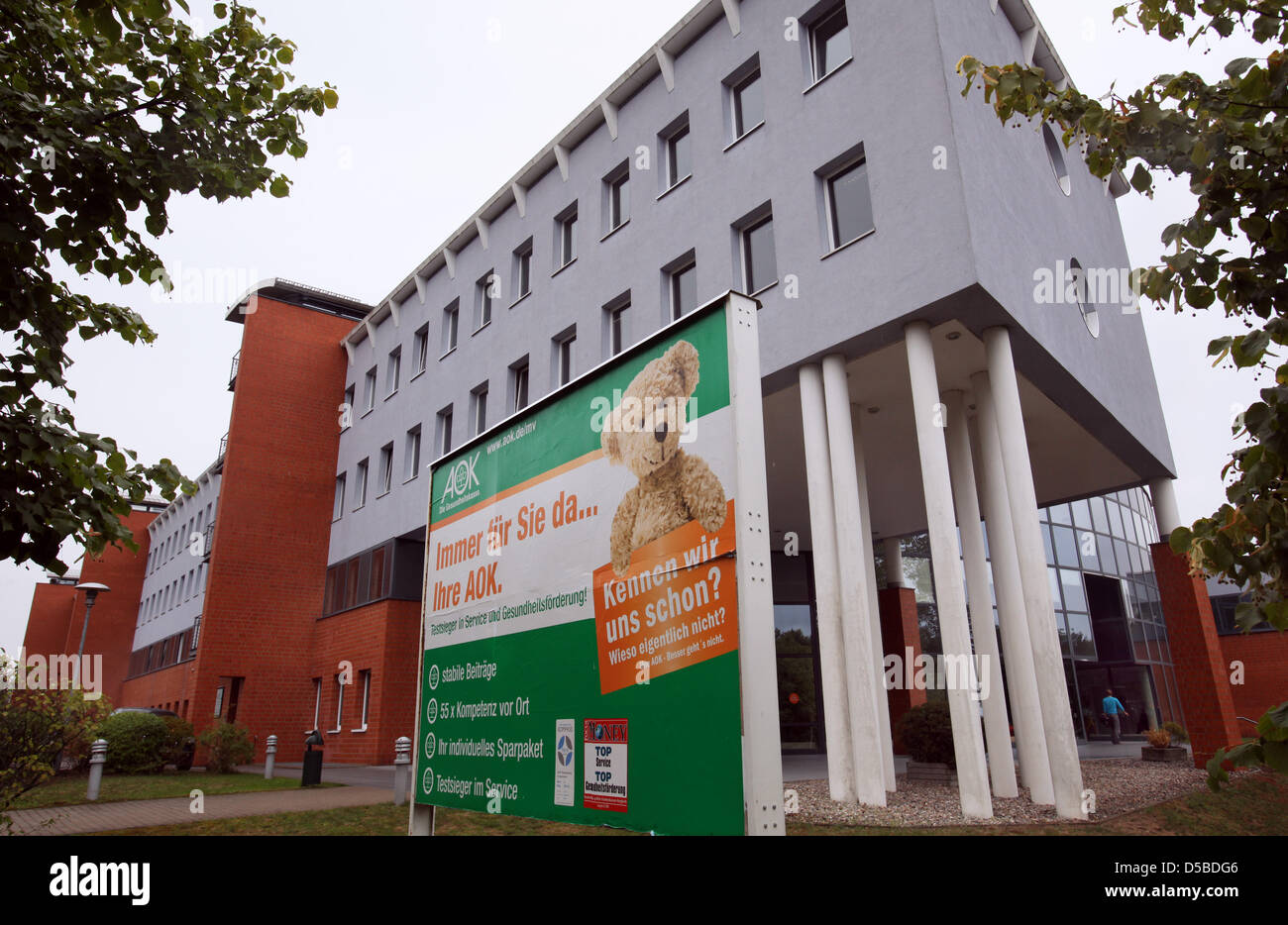 The AOK Mecklenburg-Vorpommern's headquarters, caqptured in Schwerin ...