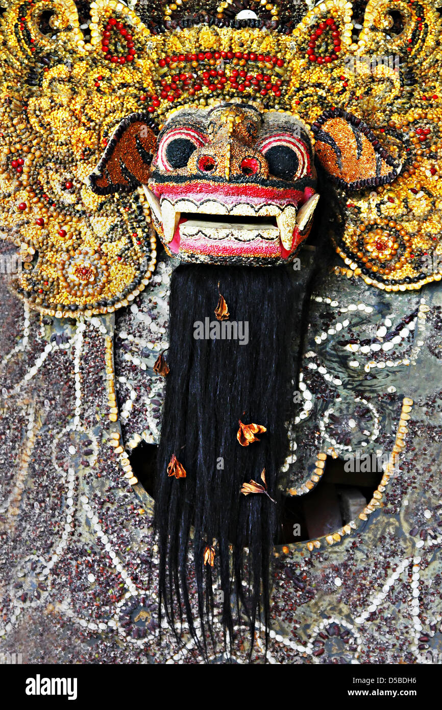 BALI, INDONESIA - FEBRUARY 26: Ornate monster statue at Ulun Danu ...