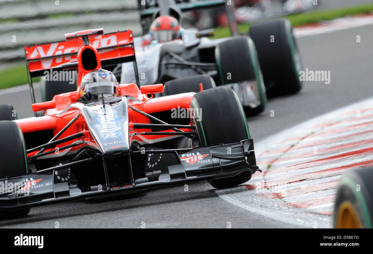 German formula one pilot Timo Glock of Team Virgin Racing drives in ...