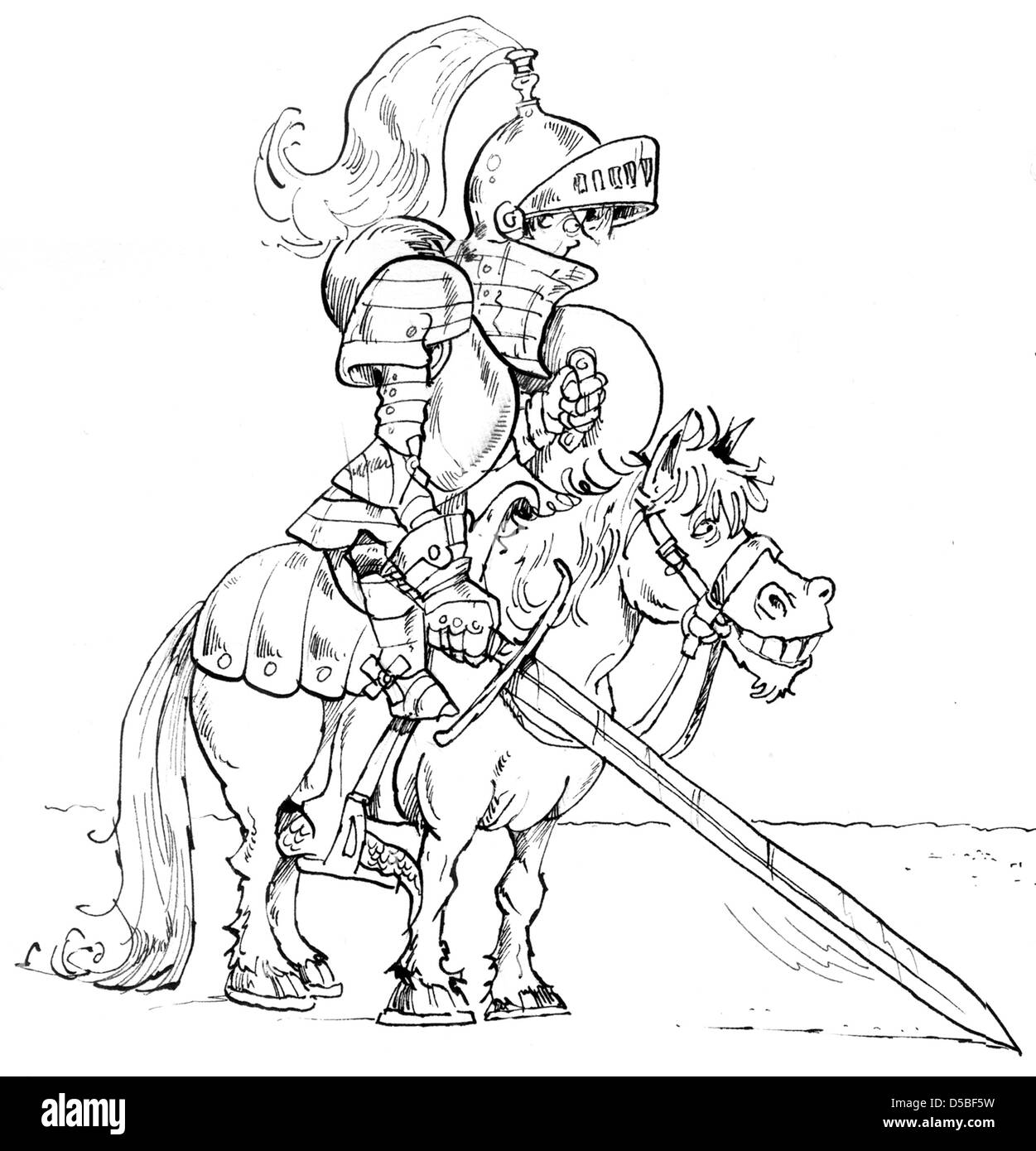 Cartoon man in armour hi-res stock photography and images - Alamy
