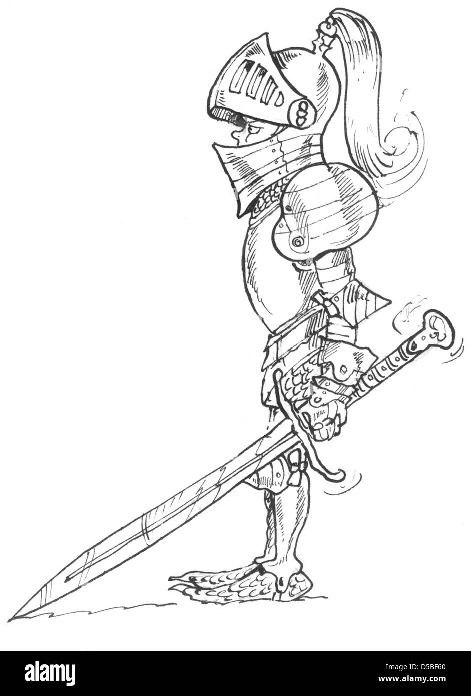Cartoon man in armour hi-res stock photography and images - Alamy