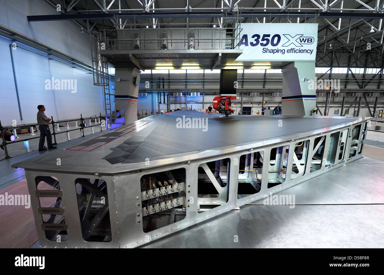 View on the fibre placement system as the production of Airbus A350 XWB ...