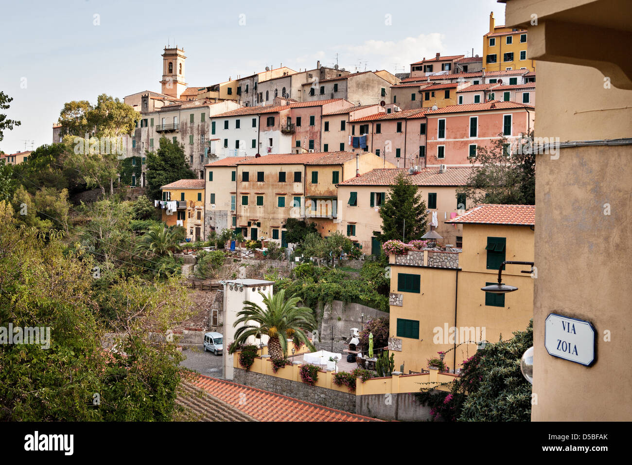 Rio Nell'Elba, Elba Island, Italy - August, 2011: The streets of Rio ...