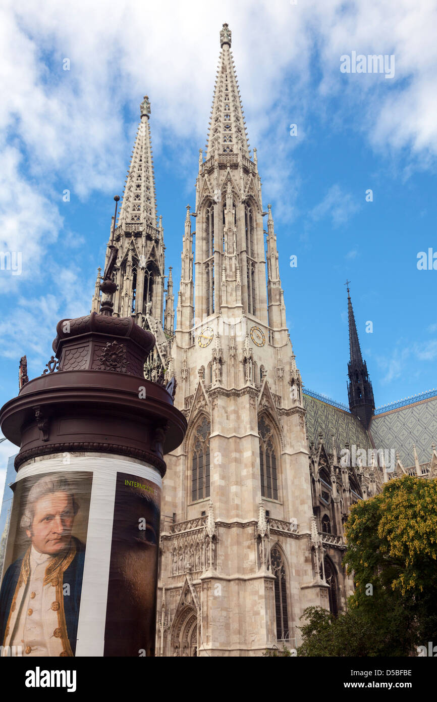 Spires on Votive church, Ring Road, Vienna, Austria Stock Photo - Alamy