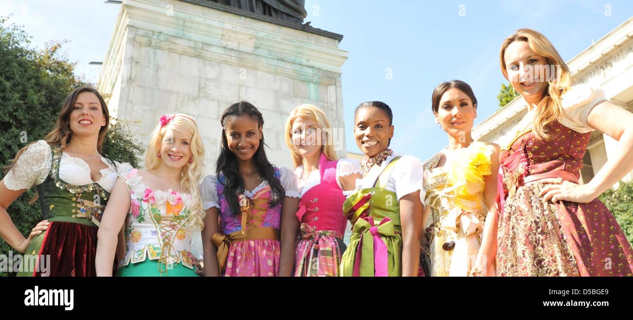 The first Bavarian Beer Queen Franziska Sirtl (wearing Lollipop and ...