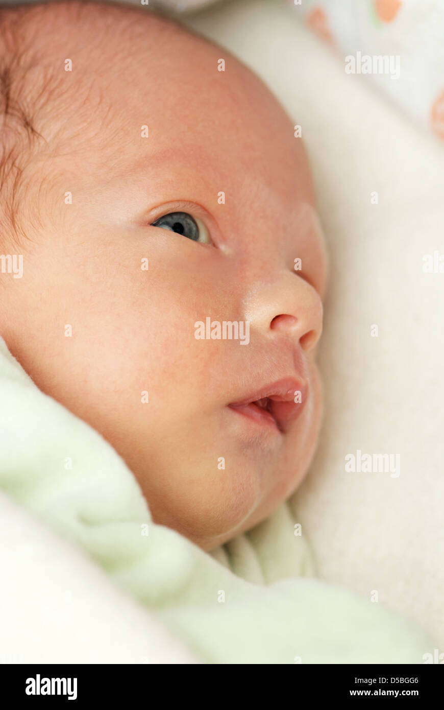 Portrait of newborn close-up Stock Photo - Alamy