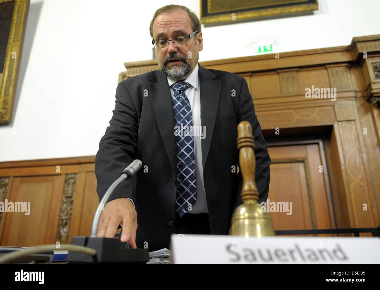 Duisburg Lord Mayor Adolf Sauerland takes part in a meeting of the city ...
