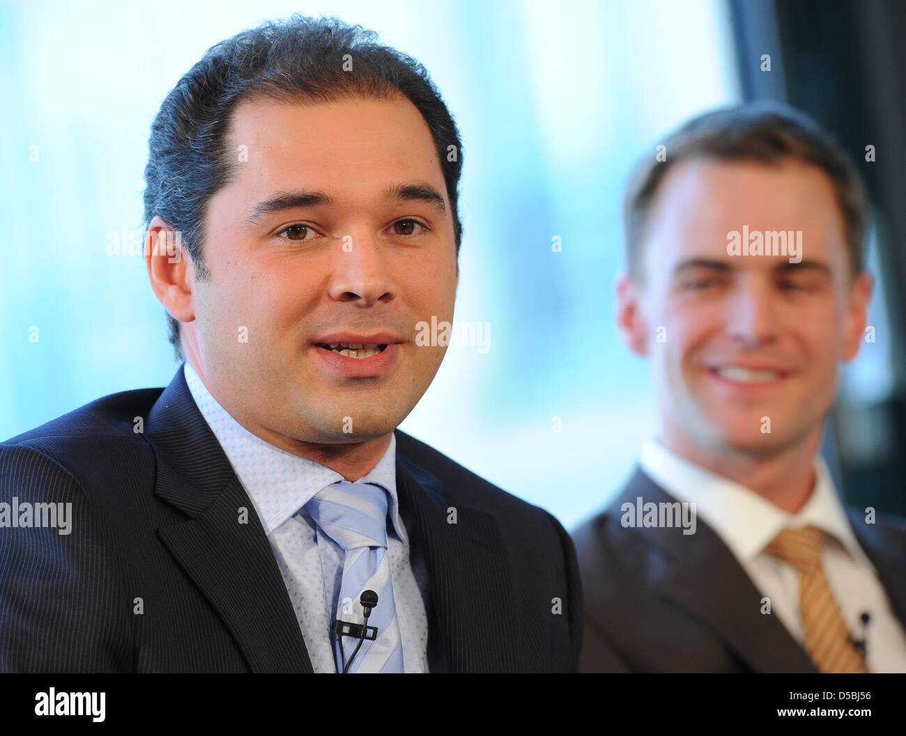 Ossetian maestro Tugan Sokhiev (L) and Alexander Steinbeis (R ...