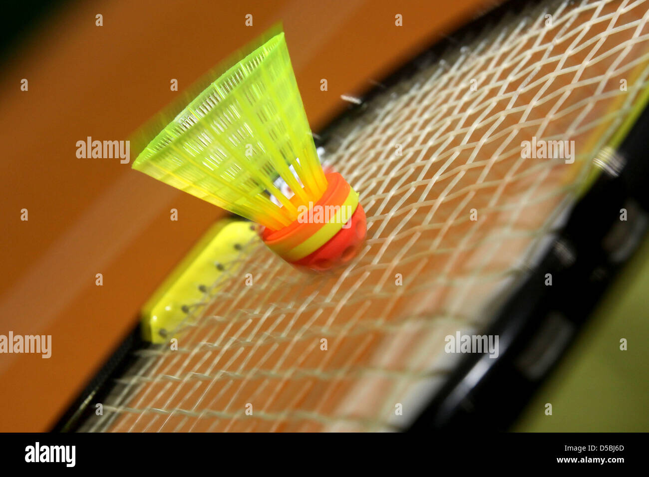 A so-called 'speeder' pictured during a speed badminton match in ...
