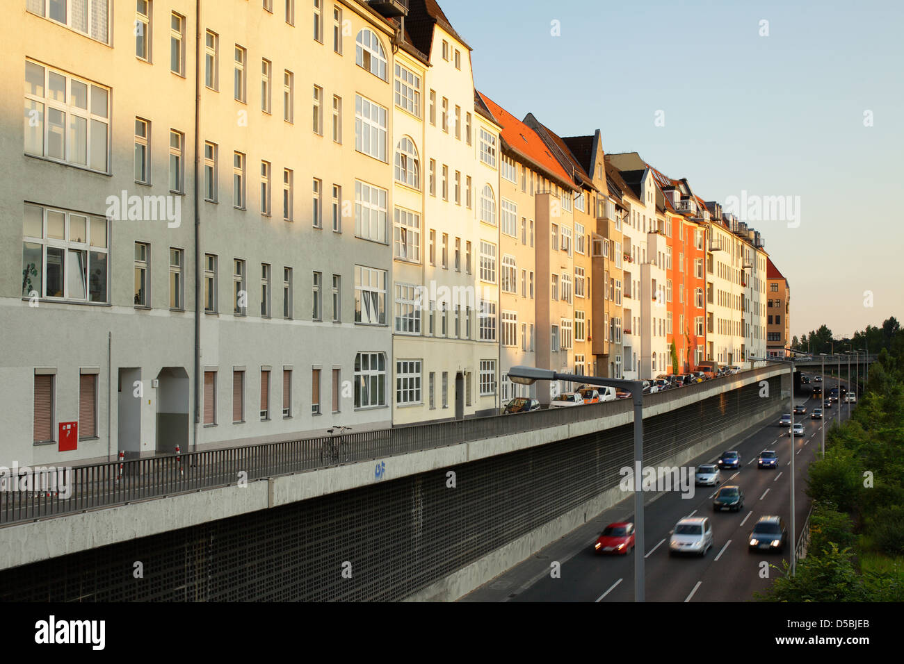 Berlin, Germany, city motorway A100 at Spiegelweg Stock Photo - Alamy