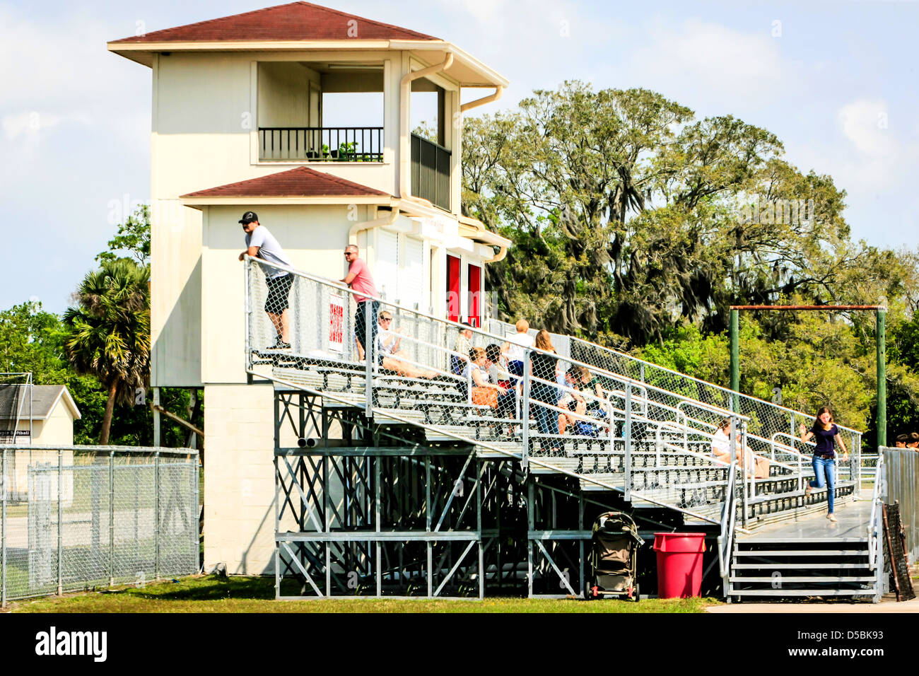 High School Sports stadium and commentators box at Cardinal Mooney's ...